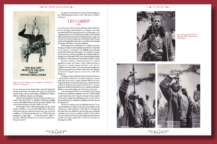 To The Hilt: A Sword Swallower's History of Sword Swallowing (Schiffer ...